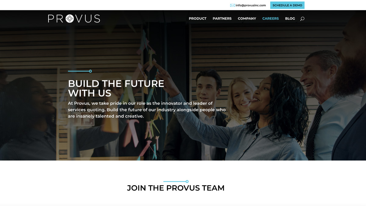 Build the Future With Us | Provus